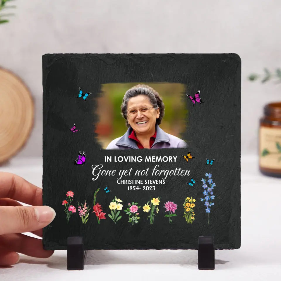 In Loving Memory Gone Yet Not Forgotten - Personalized Garden Stone, M ...