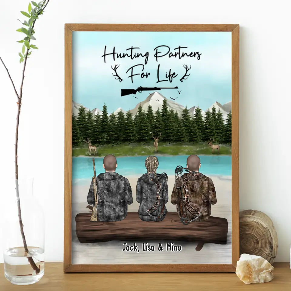 Hunting Partners For Life - Personalized Hunting Poster, Custom Poster ...