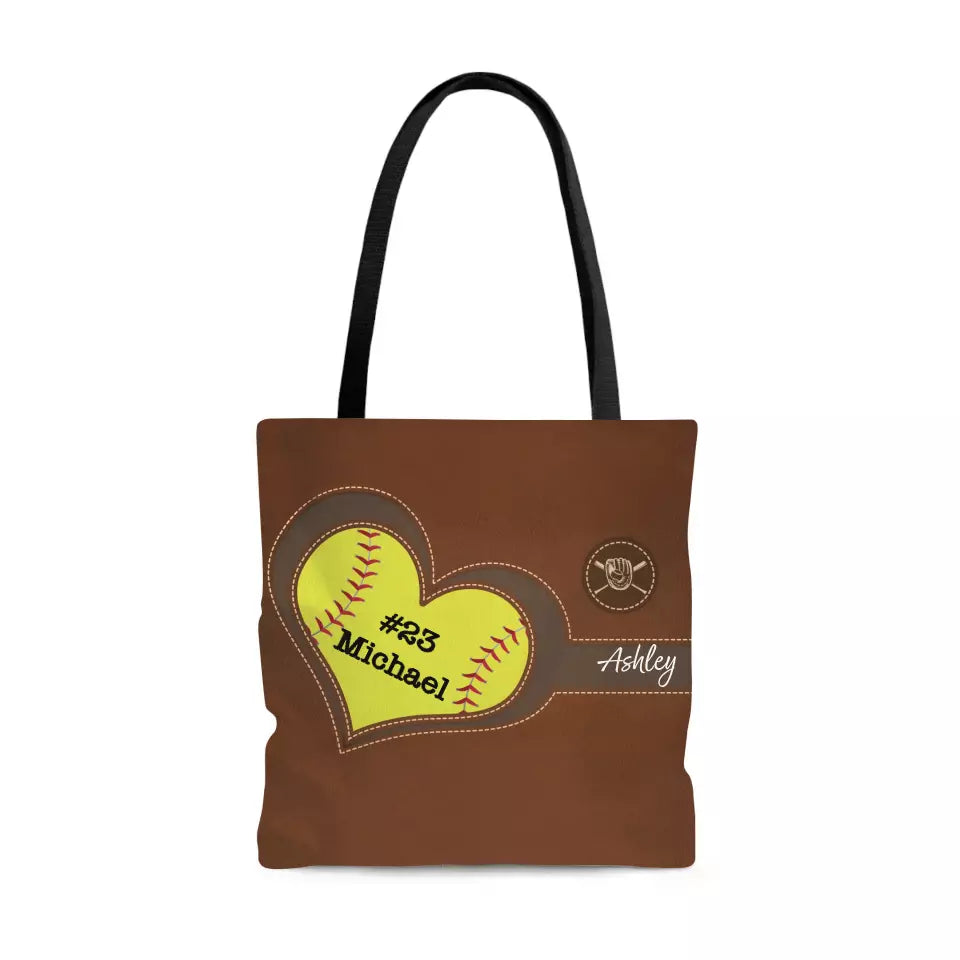 Personalized Softball Tote Bag with Name, Custom Bag for Softball Mom ...