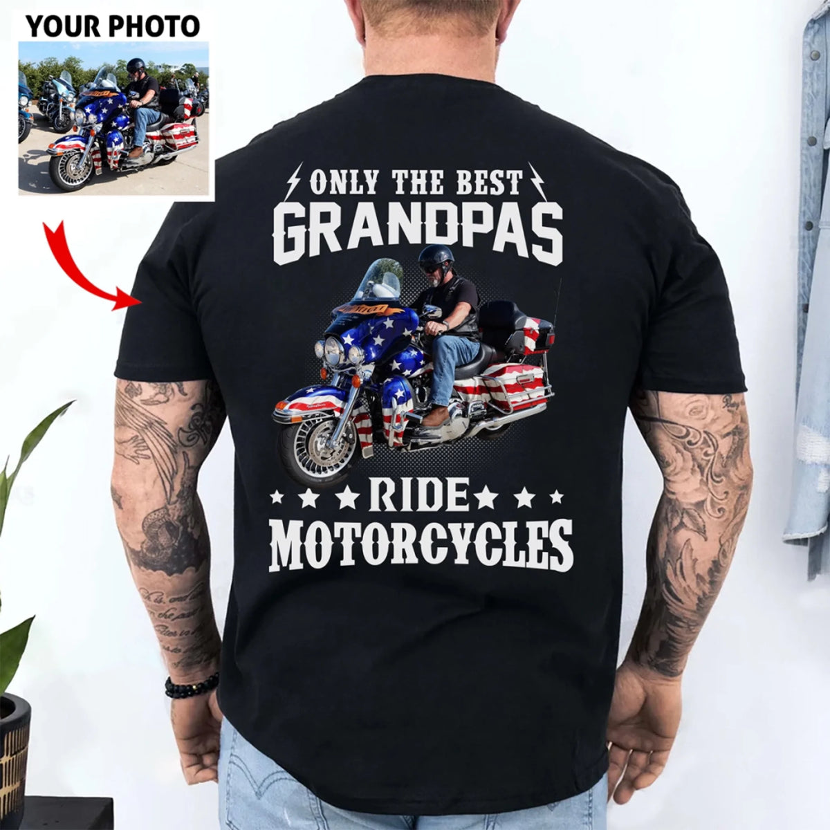 Personalized Only The Best Grandpas Ride Motorcycles Shirt, Custom Mot ...