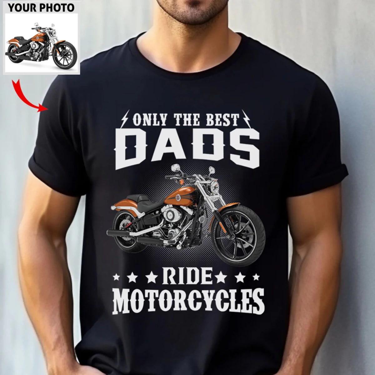 Personalized Only The Best Dads Ride Motorcycles Shirt, Custom Motorcy ...