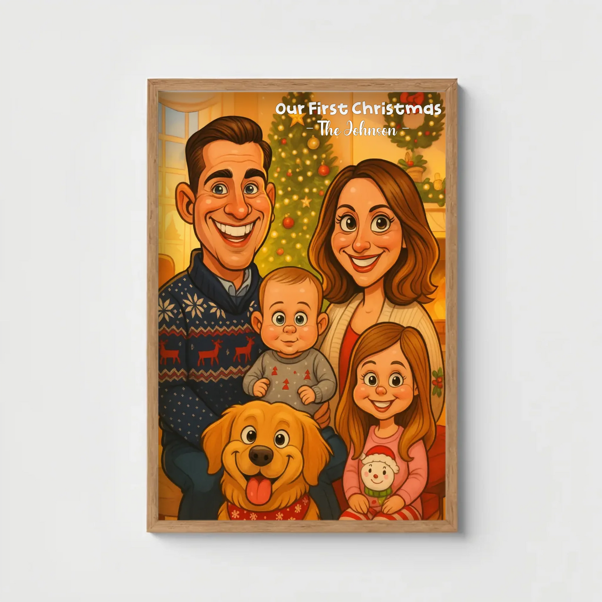 Personalized Caricature Style Family Portrait Poster, Custom Caricatur ...