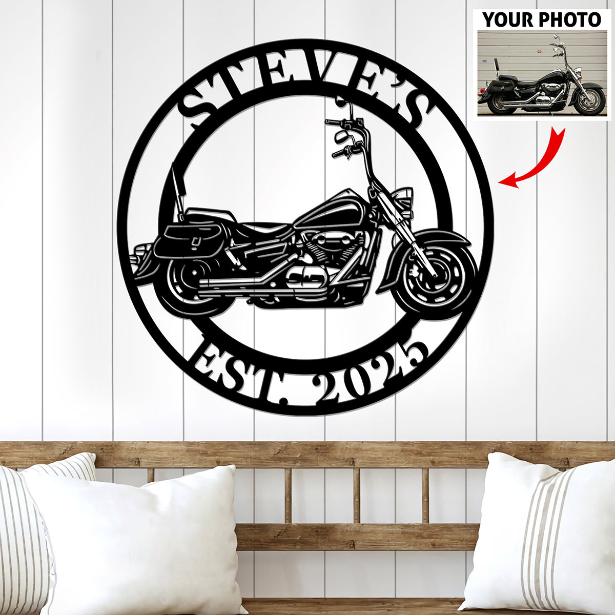 Custom Motorcycle Garage Metal Wall Art Sign - Personalized Motorcycle ...