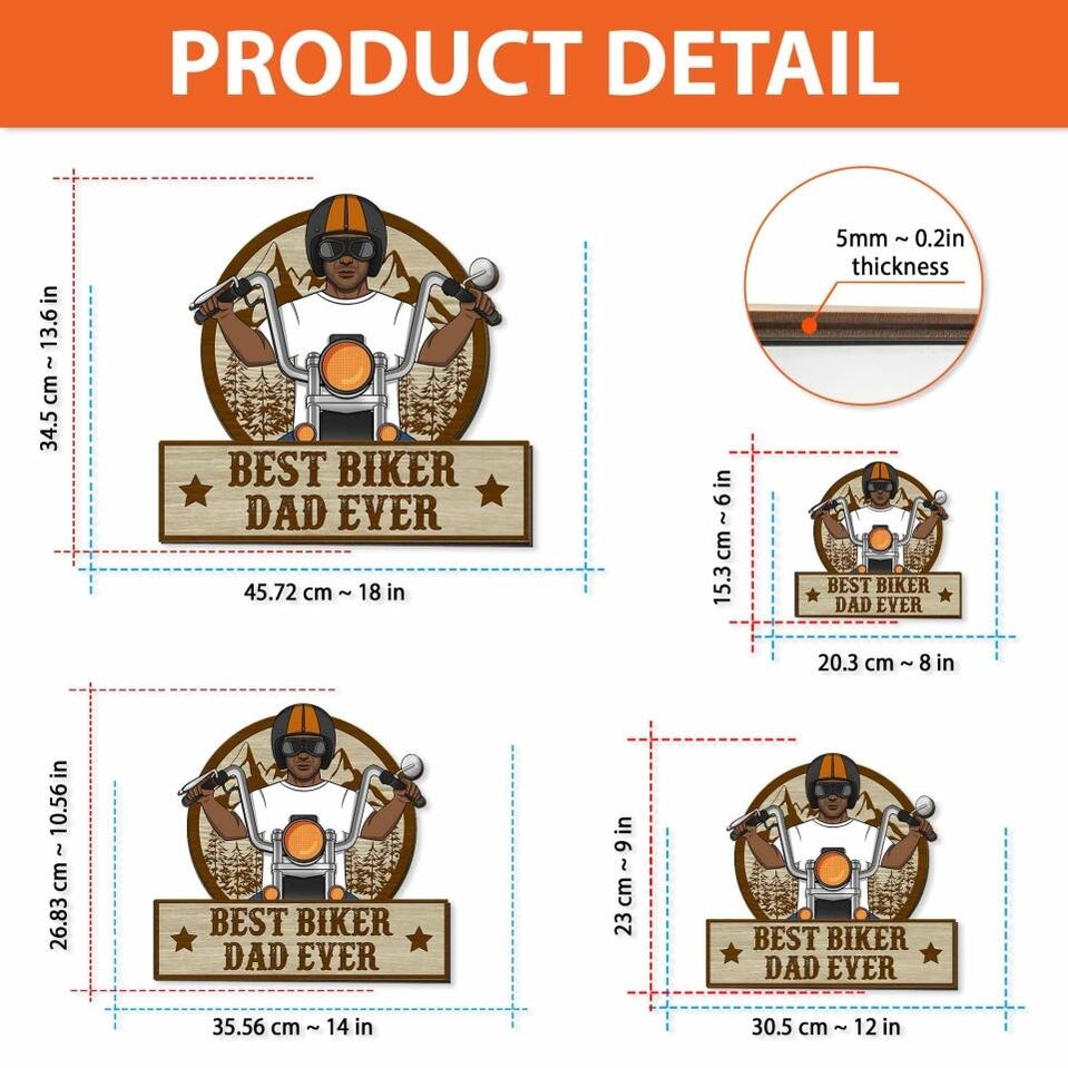Best Biker Dad Ever - Personalized Gifts for Custom Motorcycle Door Si ...