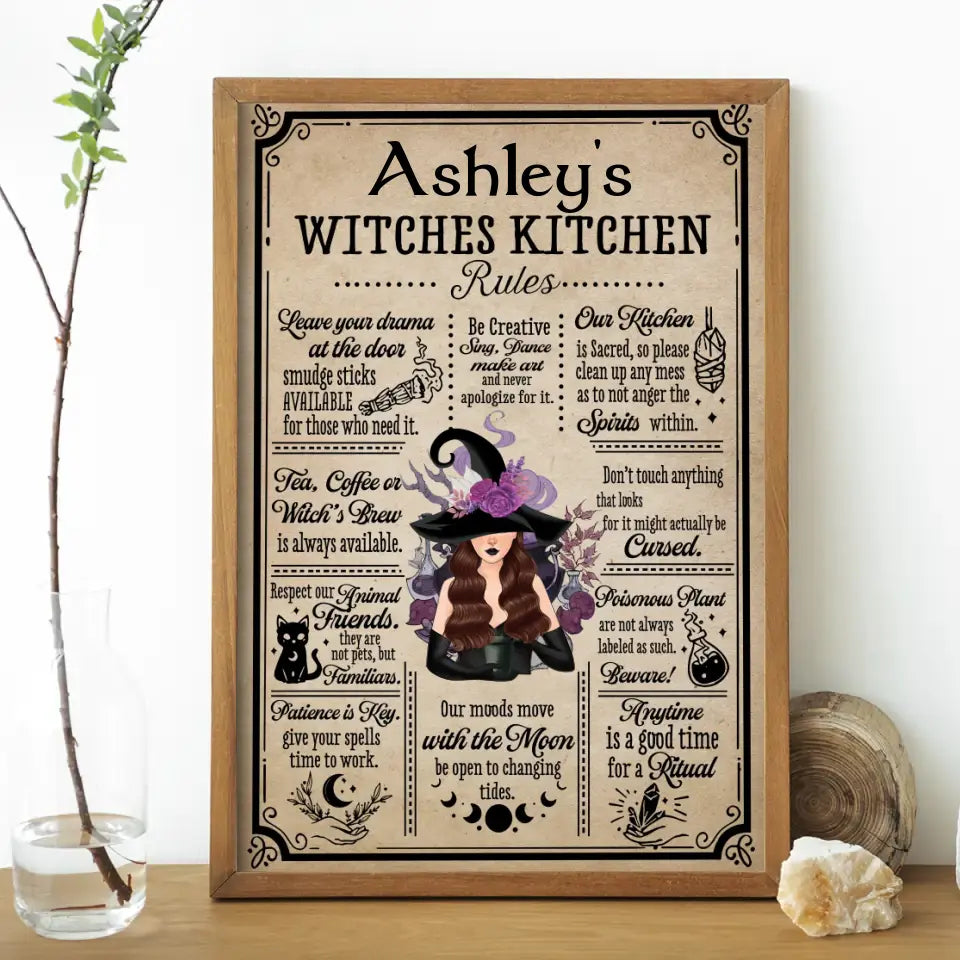 Witches Kitchen Rules - Personalized Gifts Custom Poster For Her, Hall ...